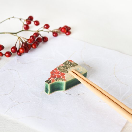 Hagoita Chopstick Rest, Green Side | Five Elements Home