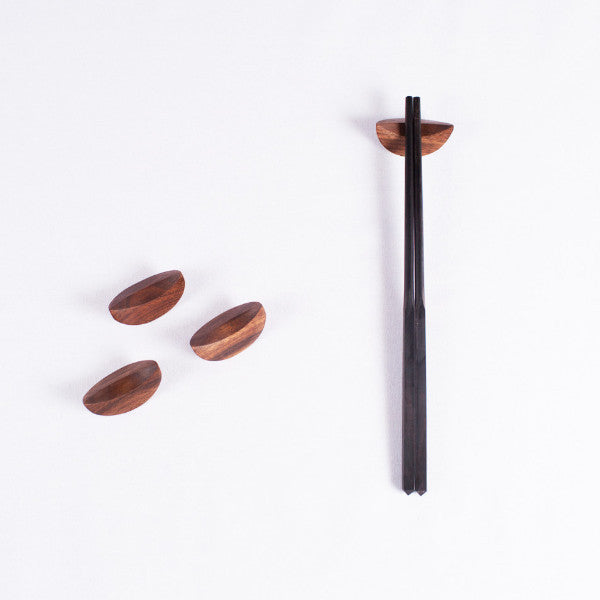 Walnut Chopstick Rests, Set of 5 | Five Elements Home